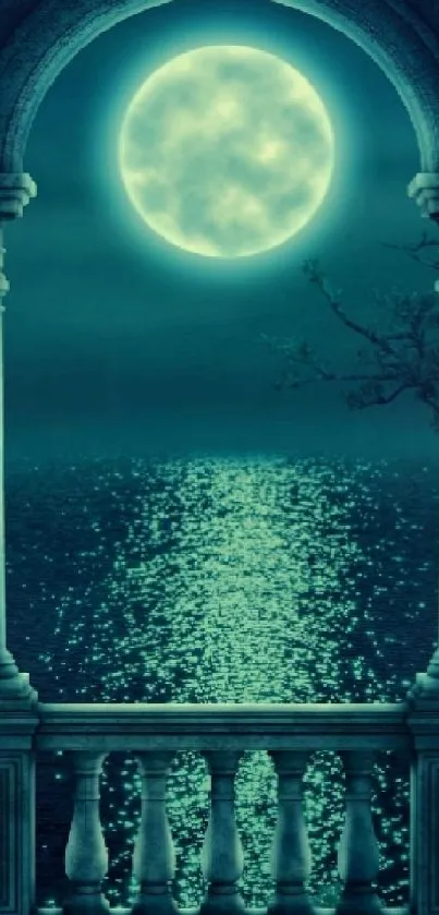 Moonlit Ocean View Wallpaper - free download