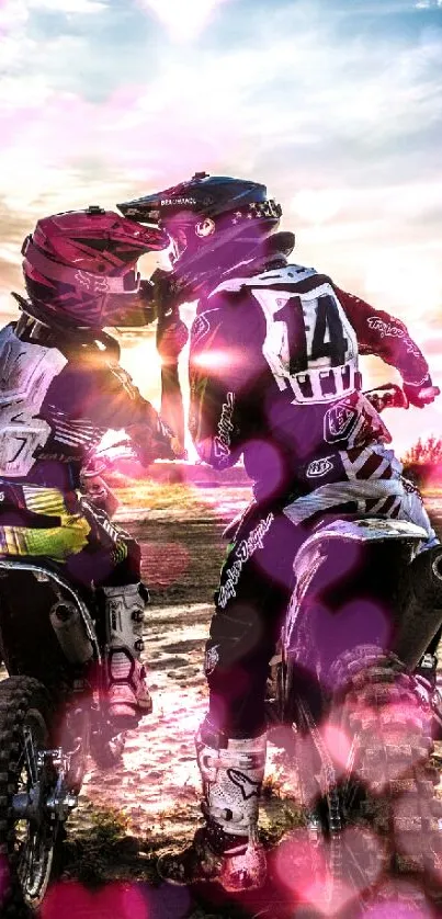 Motocross Adventure Sunset Art - free download