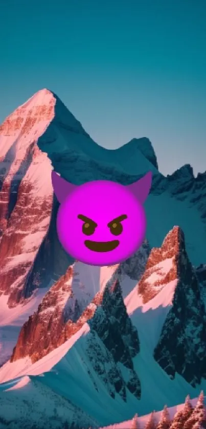 Mountain Emoji Wallpaper - free download