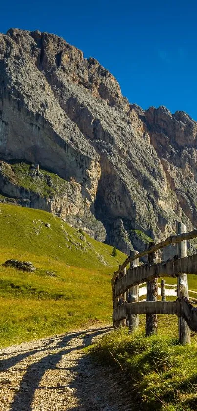 Mountain Path with Clear Sky - free download