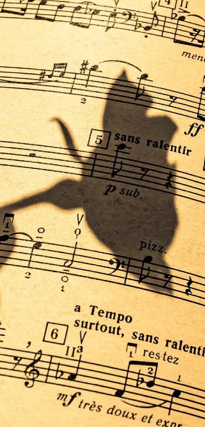 Musical Note Angel Shadow Art - free download