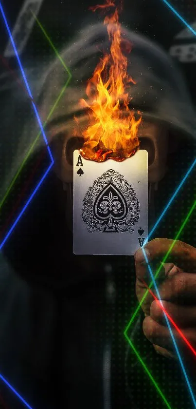Mysterious Burning Card Art - free download