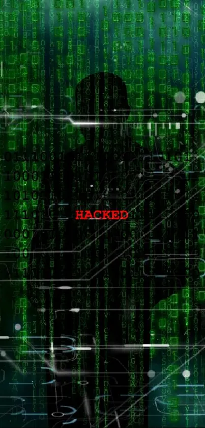 Mysterious Green Code Background - free download