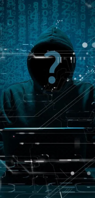 Mysterious Hacker Coding Wallpaper - free download