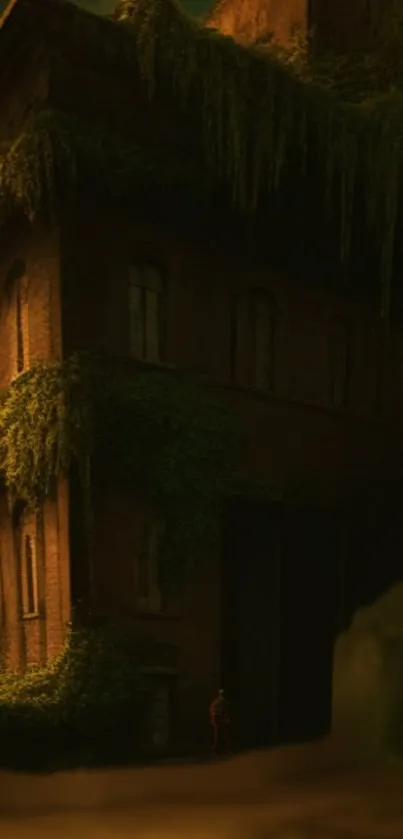 Mysterious Ivy-Clad Building Wallpaper - free download
