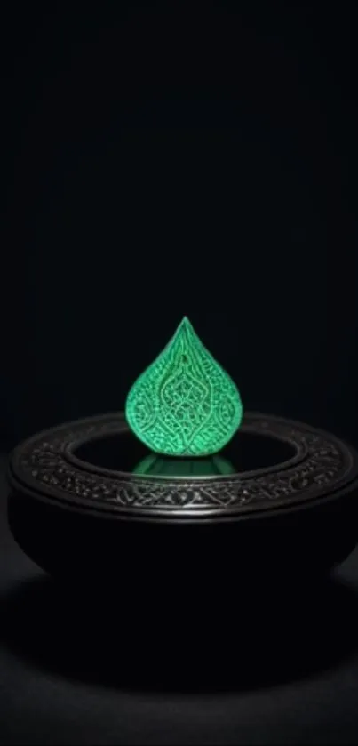 Mystic Green Teardrop Design - free download