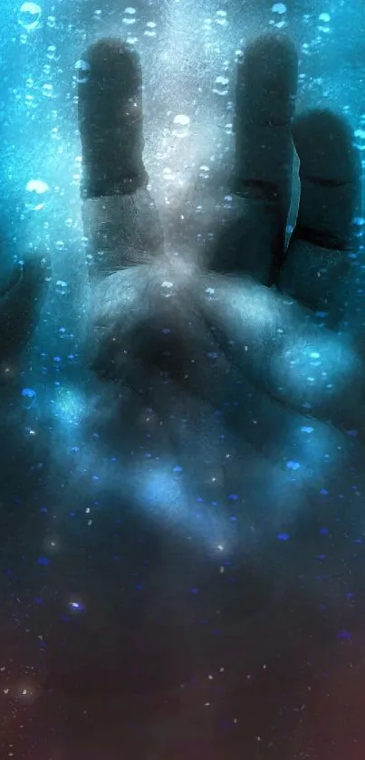 Mystic Hand in Blue Mist - free download