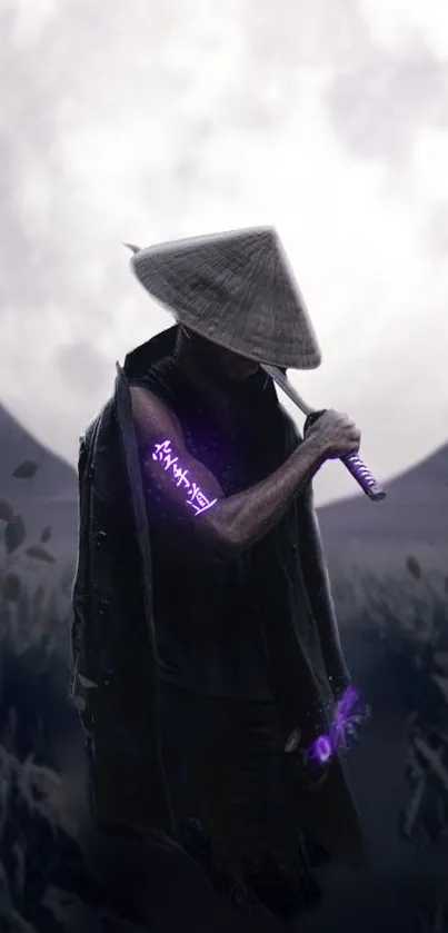 Mystic Samurai in Moonlight - free download