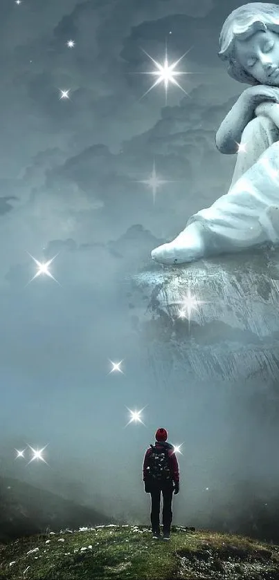 Mystical Angel in Misty Mountains - free download