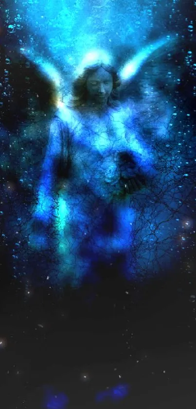 Mystical Blue Angel Wallpaper - free download