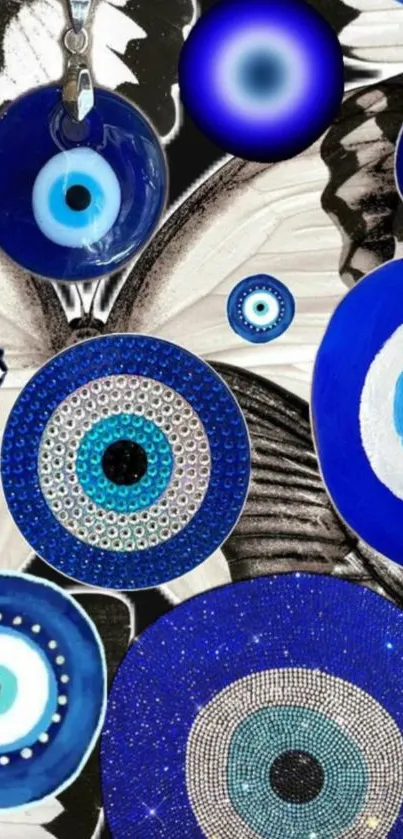 Mystical Blue Evil Eyes Art - free download