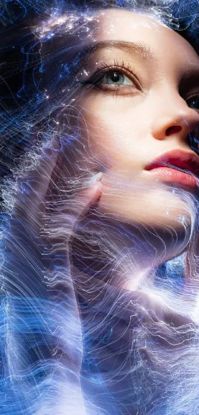 Mystical Blue Light Portrait - free download