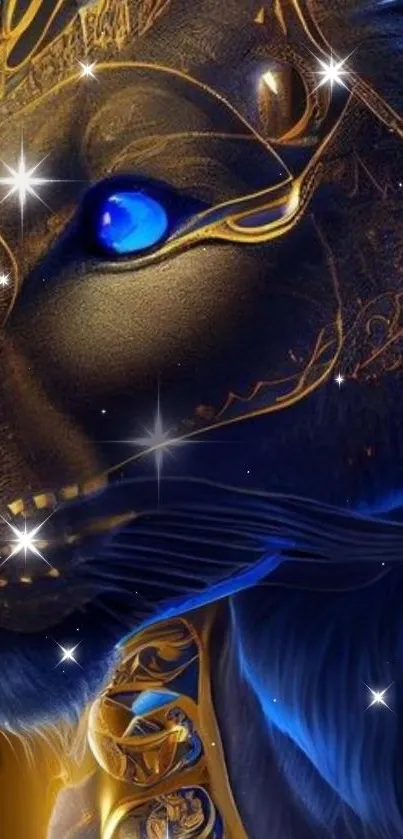 Mystical Blue Panther Wallpaper - free download