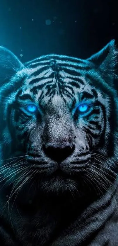 Mystical Blue Tiger Wallpaper - free download