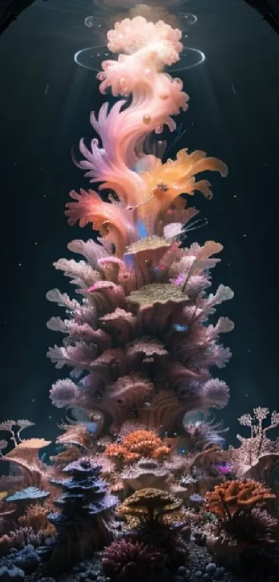 Mystical Coral Tower Wallpaper - free download