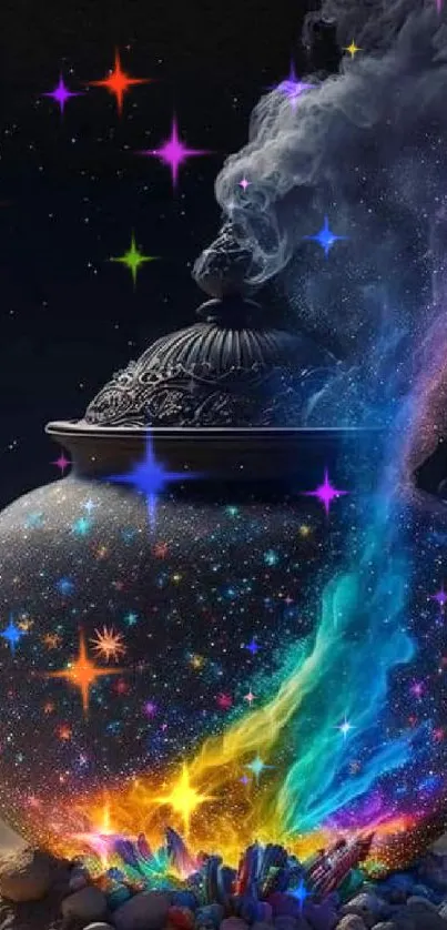 Mystical Cosmic Teapot Wallpaper - free download