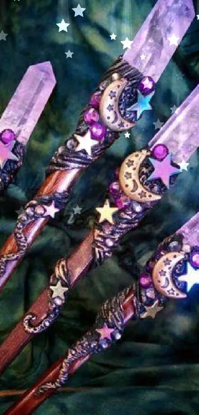 Mystical Crystal Wand Wallpaper - free download