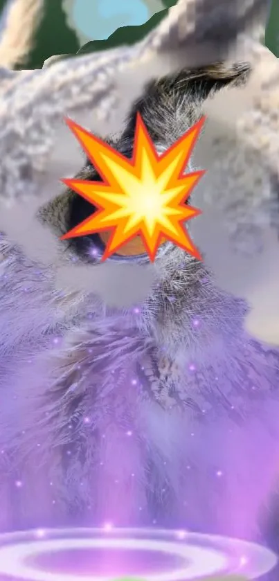 Mystical Explosion Owl Wallpaper - free download