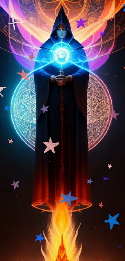 Mystical Fire Wizard Art - free download