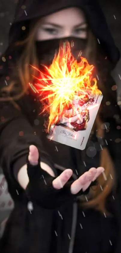 Mystical Flaming Card Wallpaper - free download