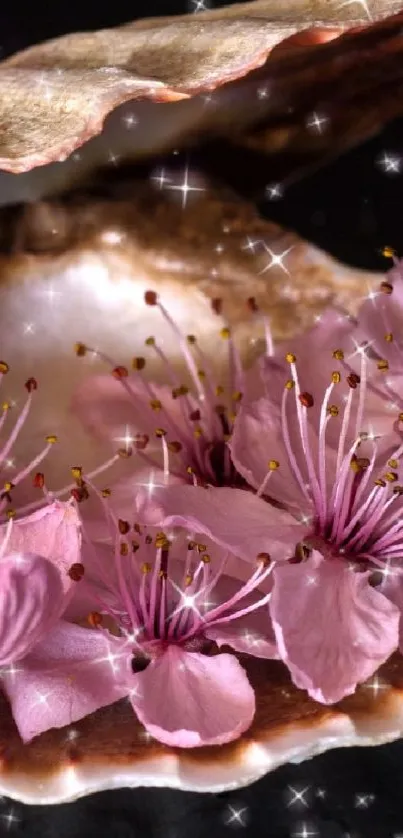 Mystical Floral Seashell Wallpaper - free download