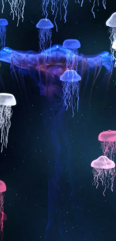 Mystical Glowing Jellyfish Art - free download