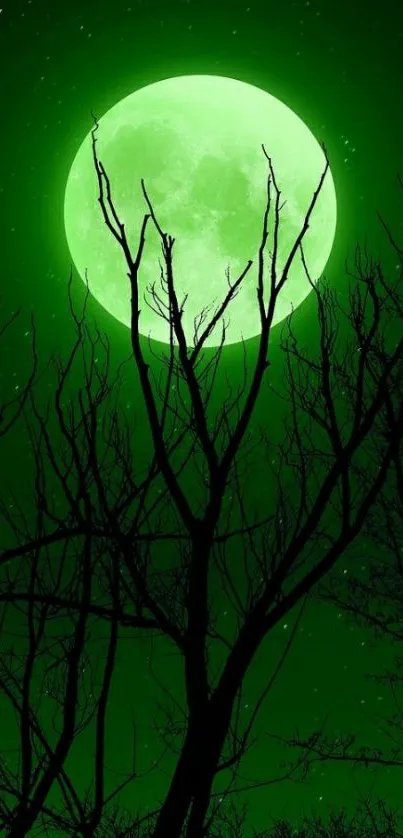 Mystical Green Moon Wallpaper - free download