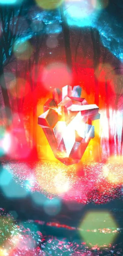 Mystical Heart in Enchanted Forest - free download