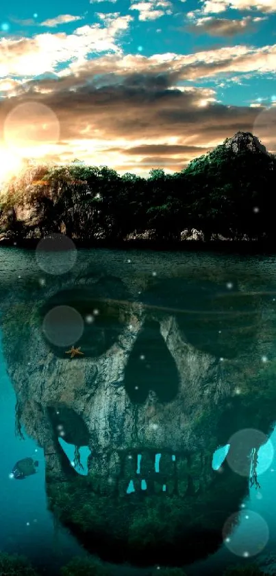 Mystical Island Skull Art - free download