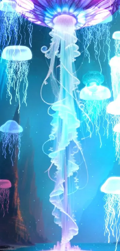 Mystical Jellyfish Glow Wallpaper - free download