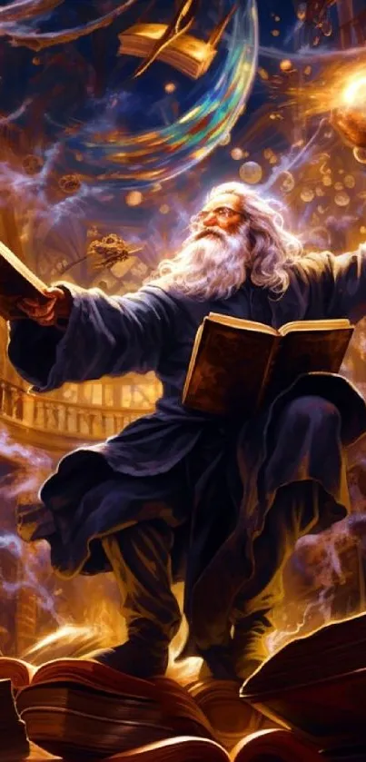 Mystical Library Wallpaper - free download