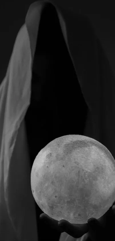 Mystical Moonlit Figure Wallpaper - free download