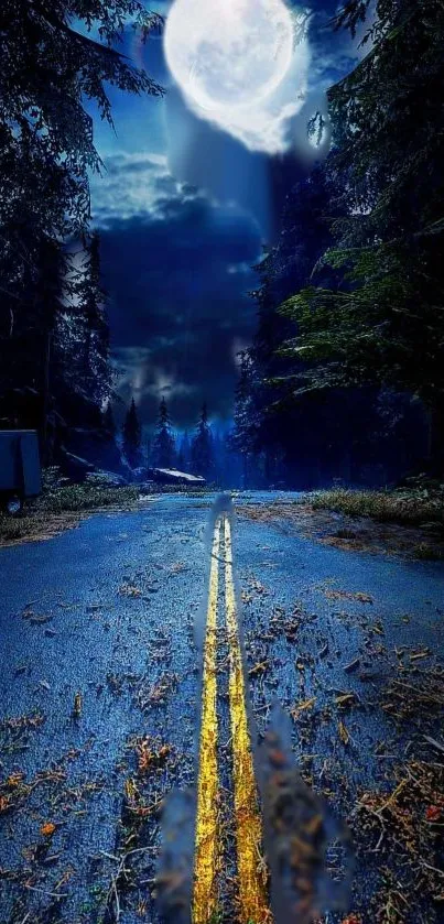 Mystical Moonlit Forest Path - free download