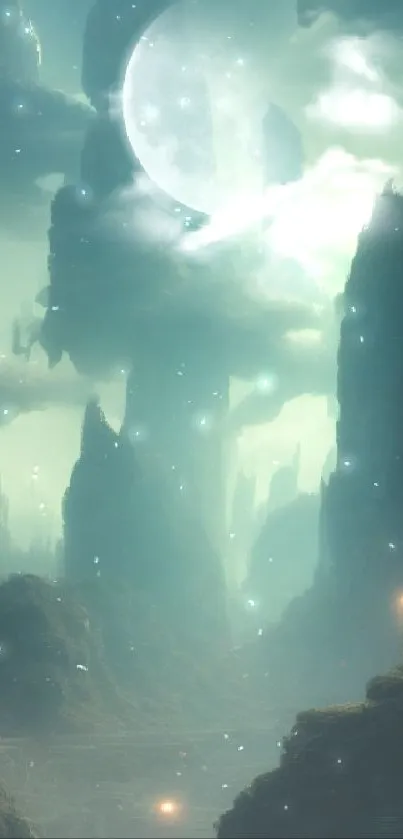 Mystical Moonlit Landscape - free download