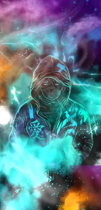 Mystical Neon Hoodie Wallpaper - free download