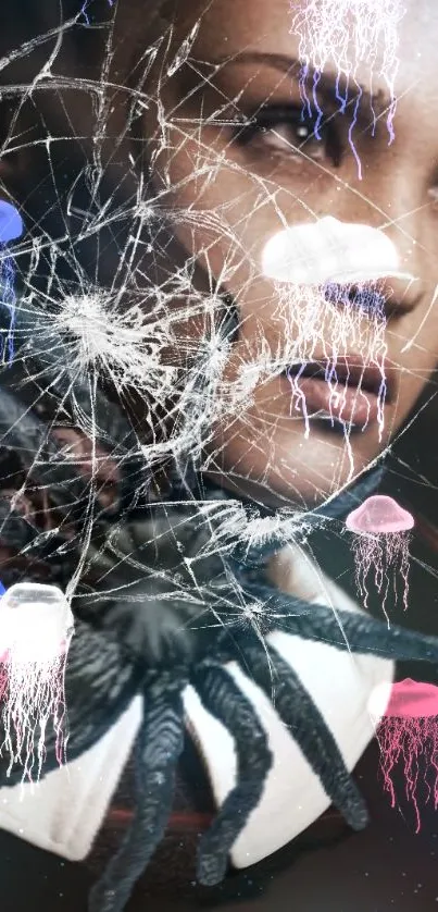 Mystical Portrait with Jellyfish - free download