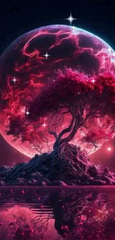 Mystical Purple Nightscape Wallpaper - free download