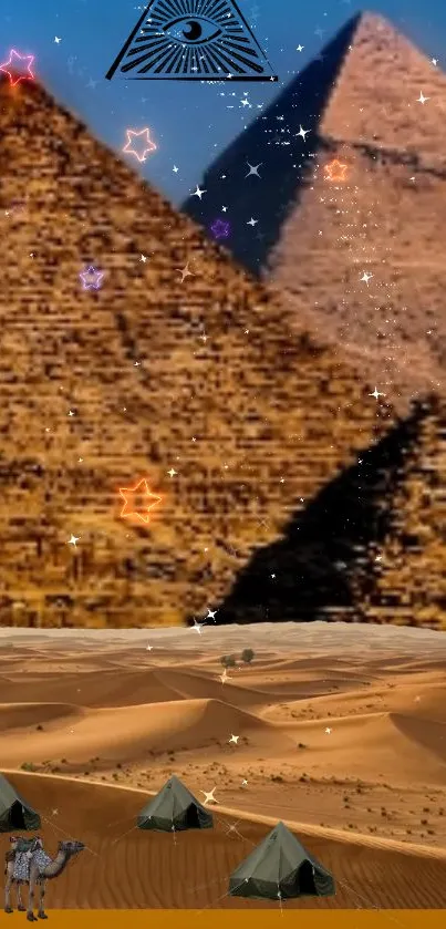 Mystical Pyramids Mobile Wallpaper - free download