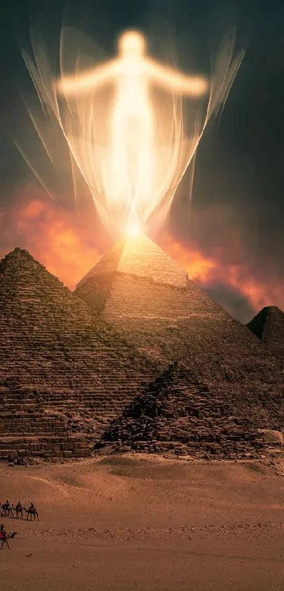 Mystical Pyramids Phone Wallpaper - free download