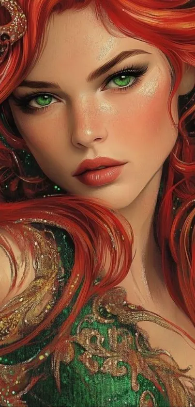 Mystical Redhead Fantasy Art Live Wallpaper - free download
