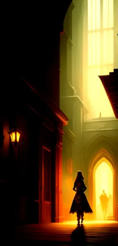 Mystical Shadowy Corridor Art - free download
