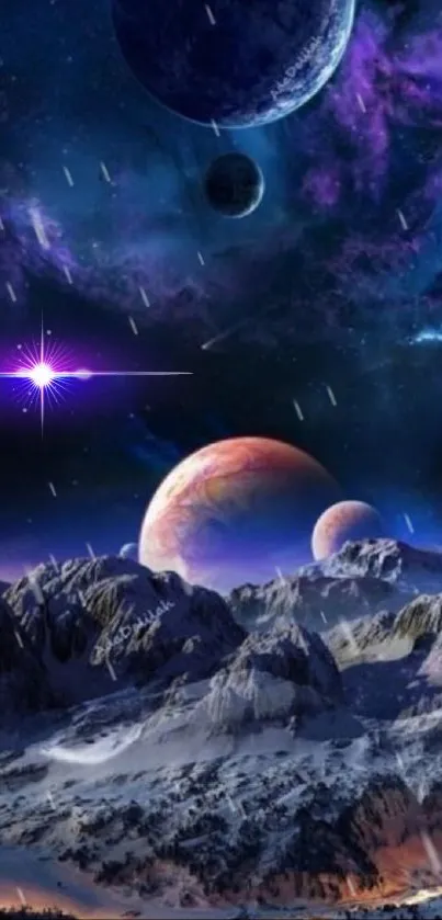 Mystical Space Mountain Wallpaper - free download