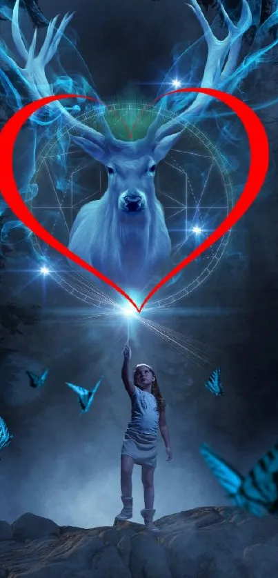 Mystical Stag Heart Wallpaper - free download