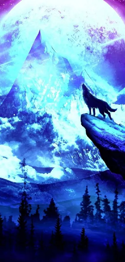 Mystical Wolf Moon Wallpaper - free download