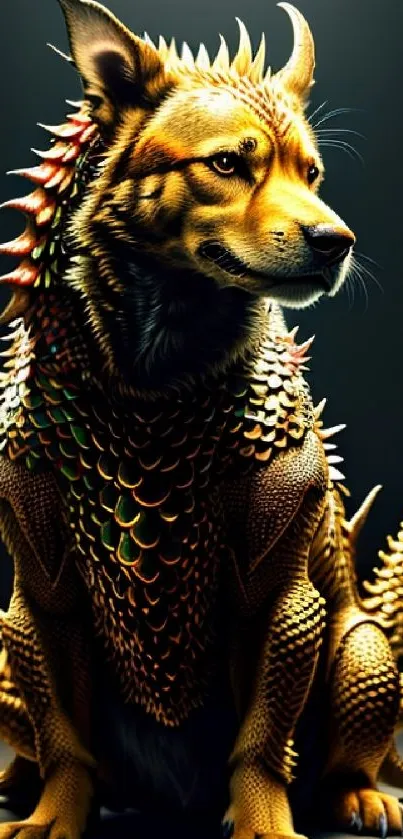 Mythical Dragon Dog Wallpaper - free download