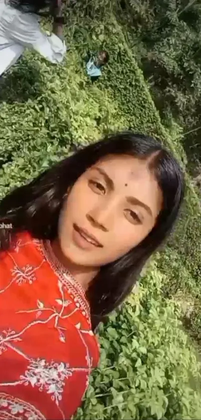 Nature Selfie with Greenery - free download