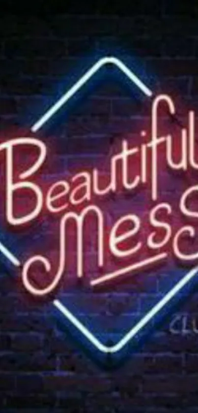 Neon Beautiful Mess Wallpaper - free download