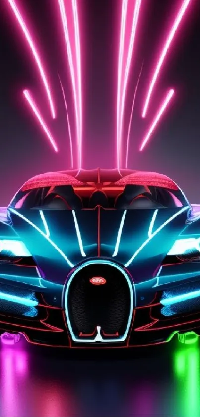 Neon Car Glow Wallpaper - free download