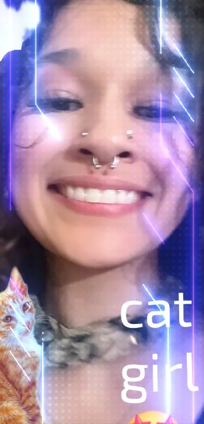 Neon Cat Girl Vibes - free download