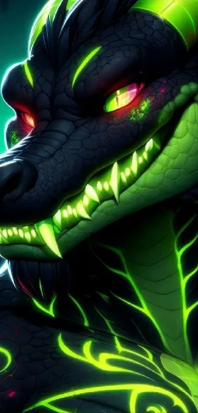 Neon Dragon Fantasy Art - free download